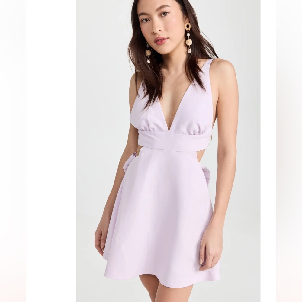 Loveshackfancy Till Bow Back Cutouts Mini Dress - Gem